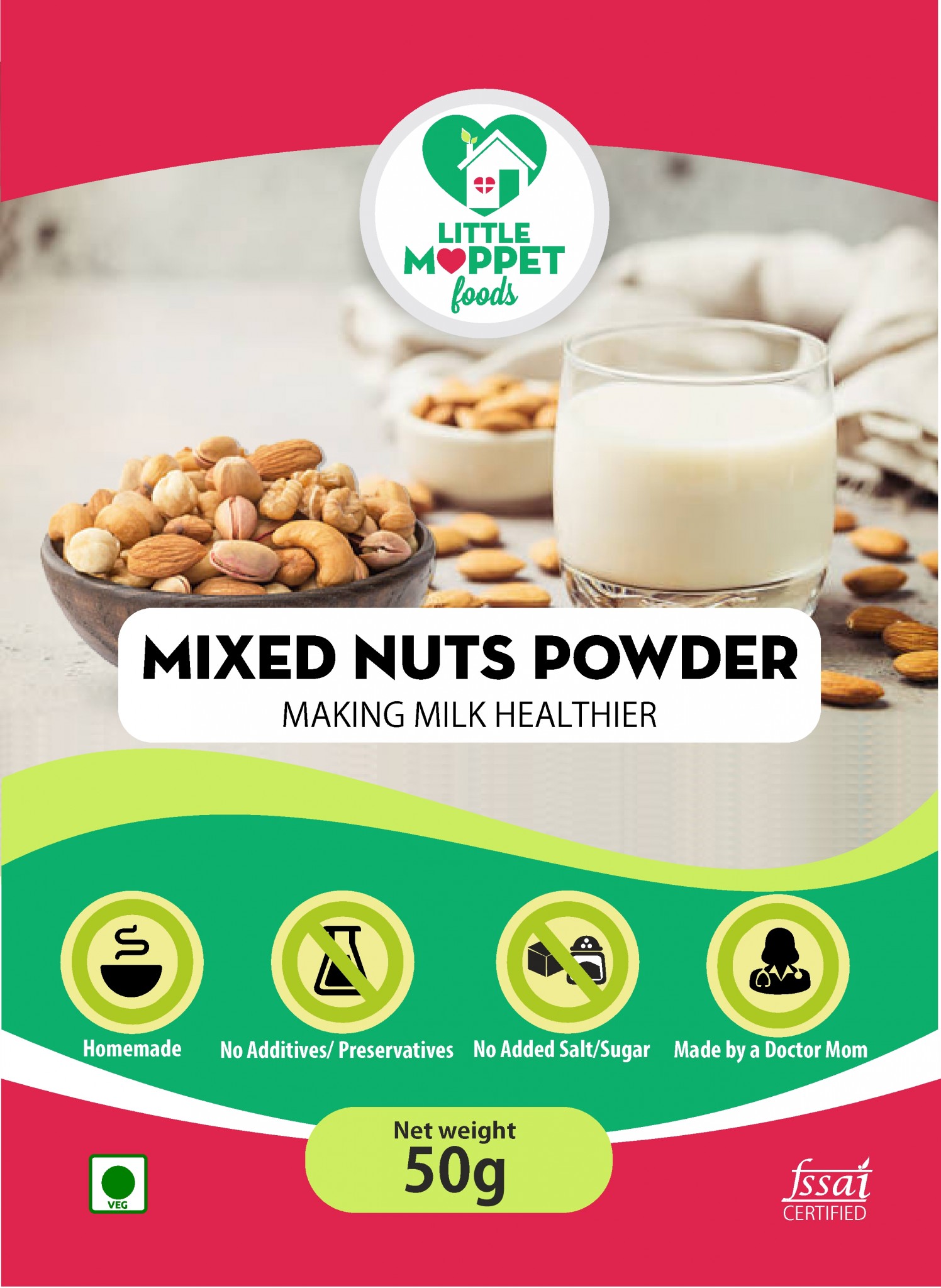 Mixed Nuts Powder for Kids with Walnut Trial Pack 50g - MyLittleMoppet ...